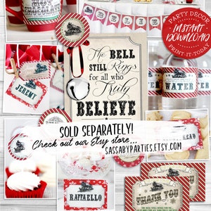 Polar Express Banner RED - INSTANT DOWNLOAD - Editable & Printable ...