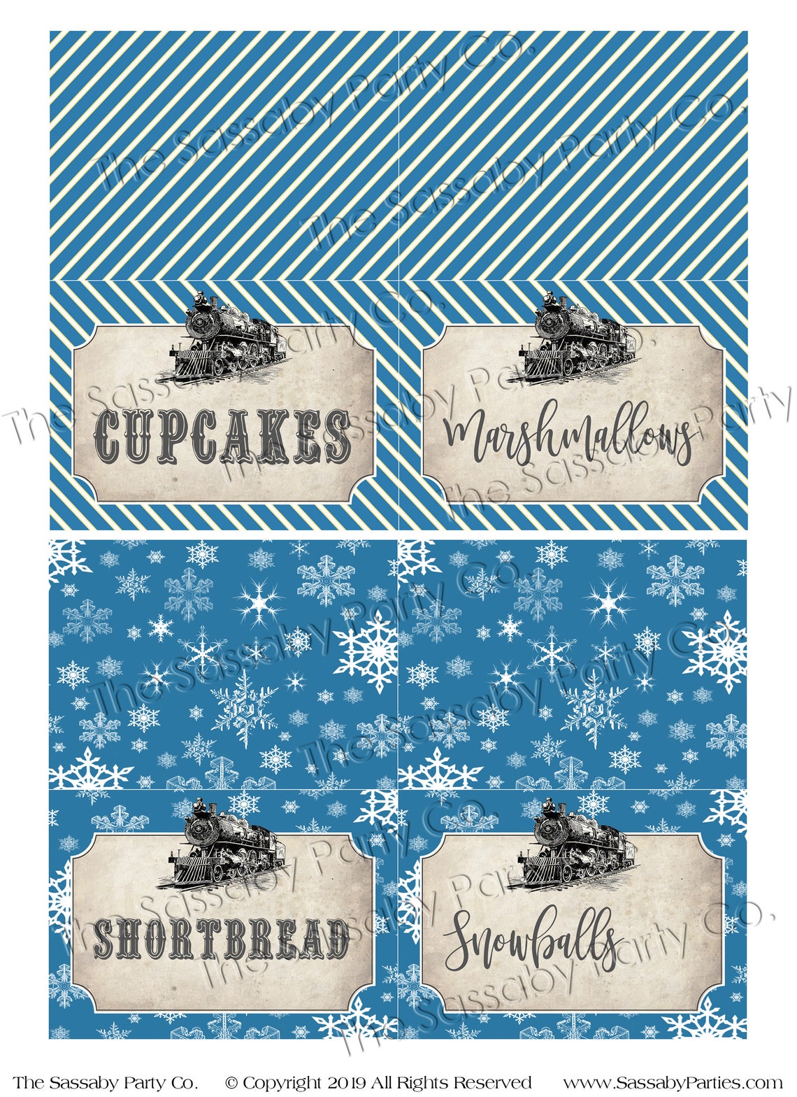 Polar Express Party Labels Blue INSTANT DOWNLOAD Edit & | Etsy