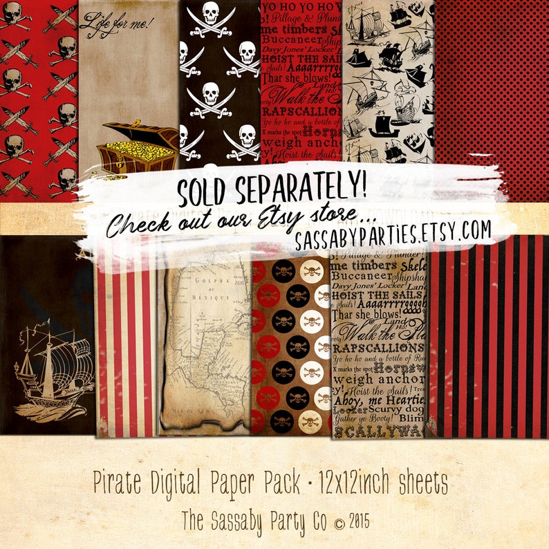 Pirate Party Banner - INSTANT DOWNLOAD - Editable & Printable, Birthday ...