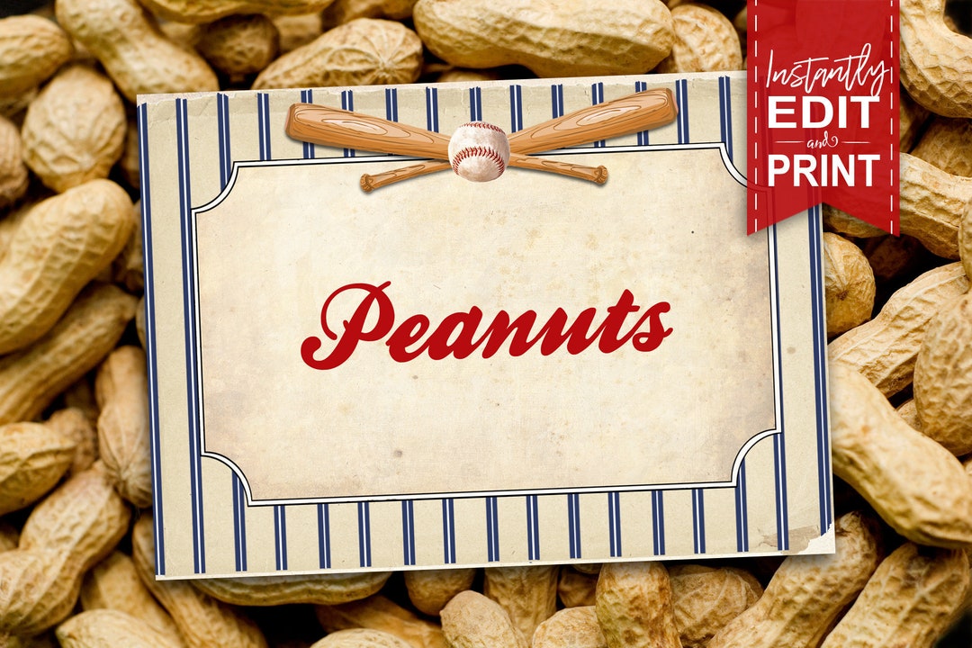 Vintage Baseball Party Labels - INSTANT DOWNLOAD - Editable & Printable ...