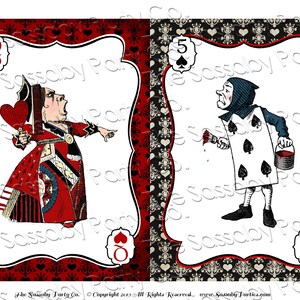Queen of Hearts Giant Cards INSTANT DOWNLOAD Red, Printable, Birthday ...