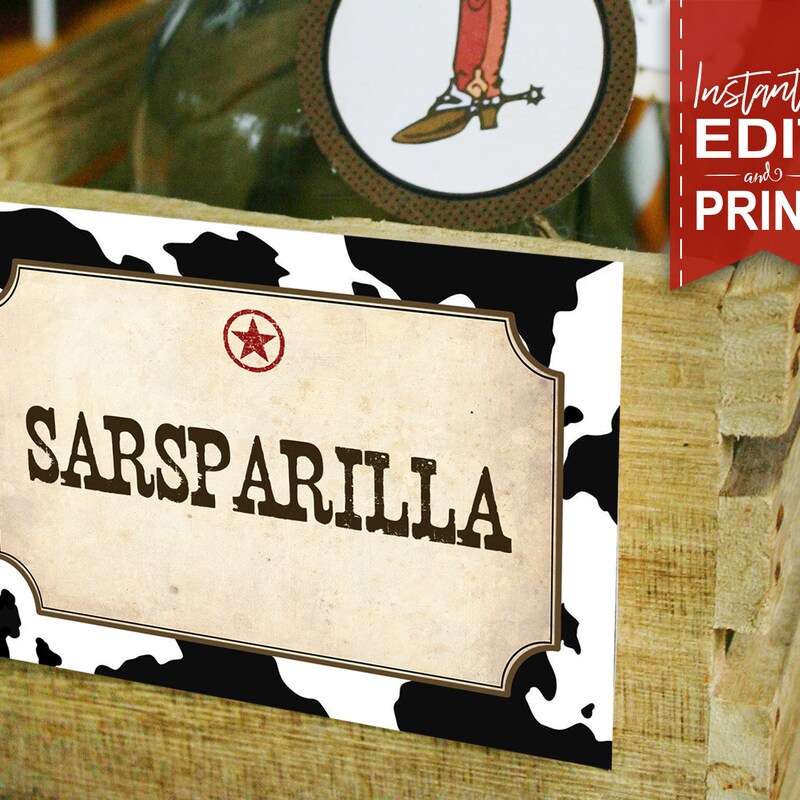 Western Food Label - Etsy