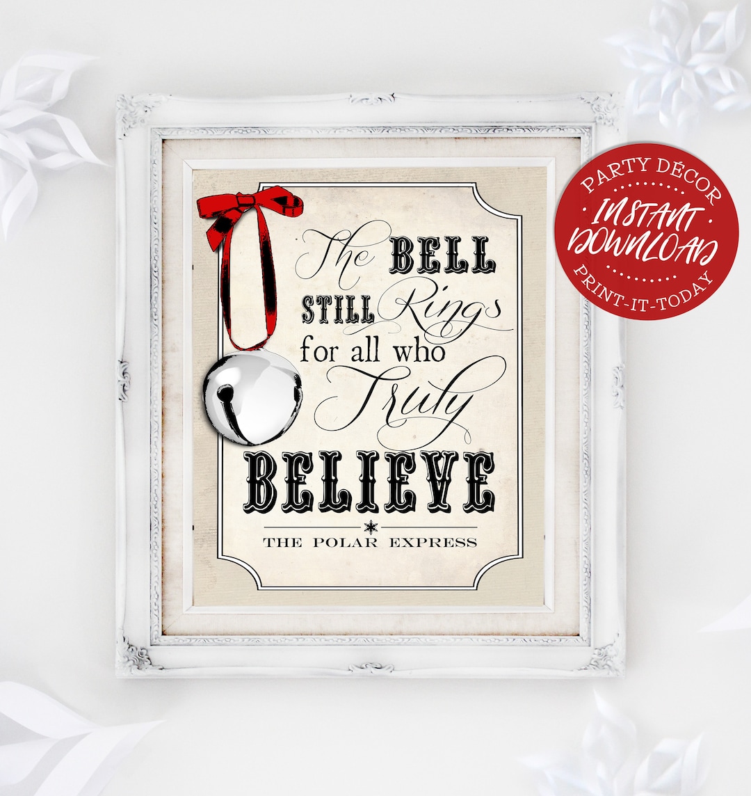 Polar Express Believe Poster - INSTANT DOWNLOAD - Printable Christmas ...