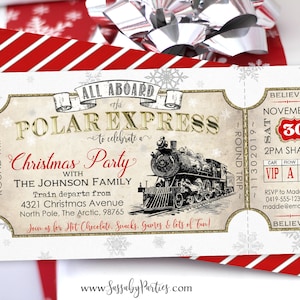 Polar Express Party Invitation - INSTANT DOWNLOAD - Partially Editable ...