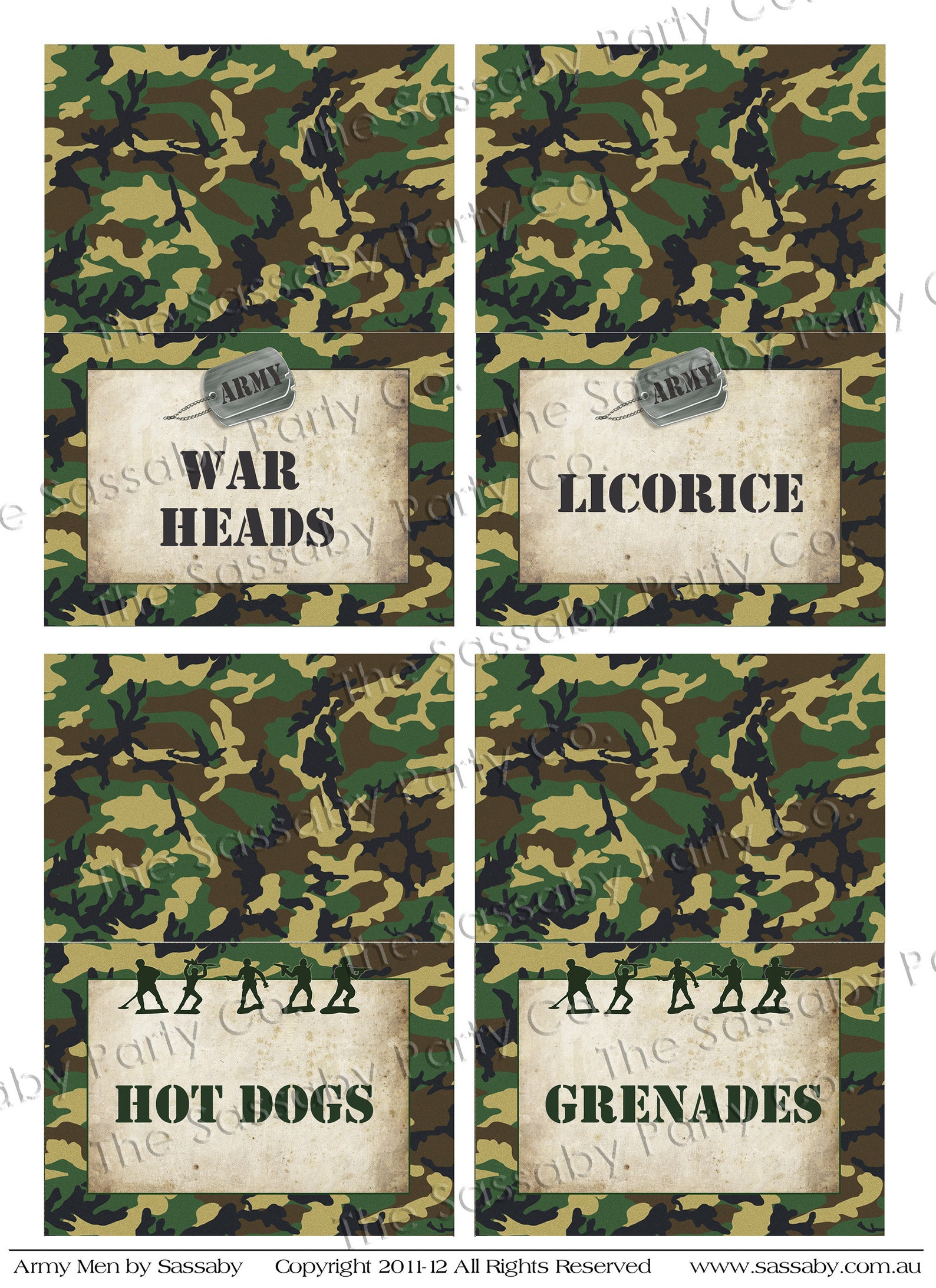 Army Men Party Labels - INSTANT DOWNLOAD - Editable & Printable ...