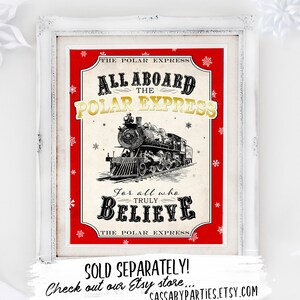 Polar Express Banner RED - INSTANT DOWNLOAD - Editable & Printable ...