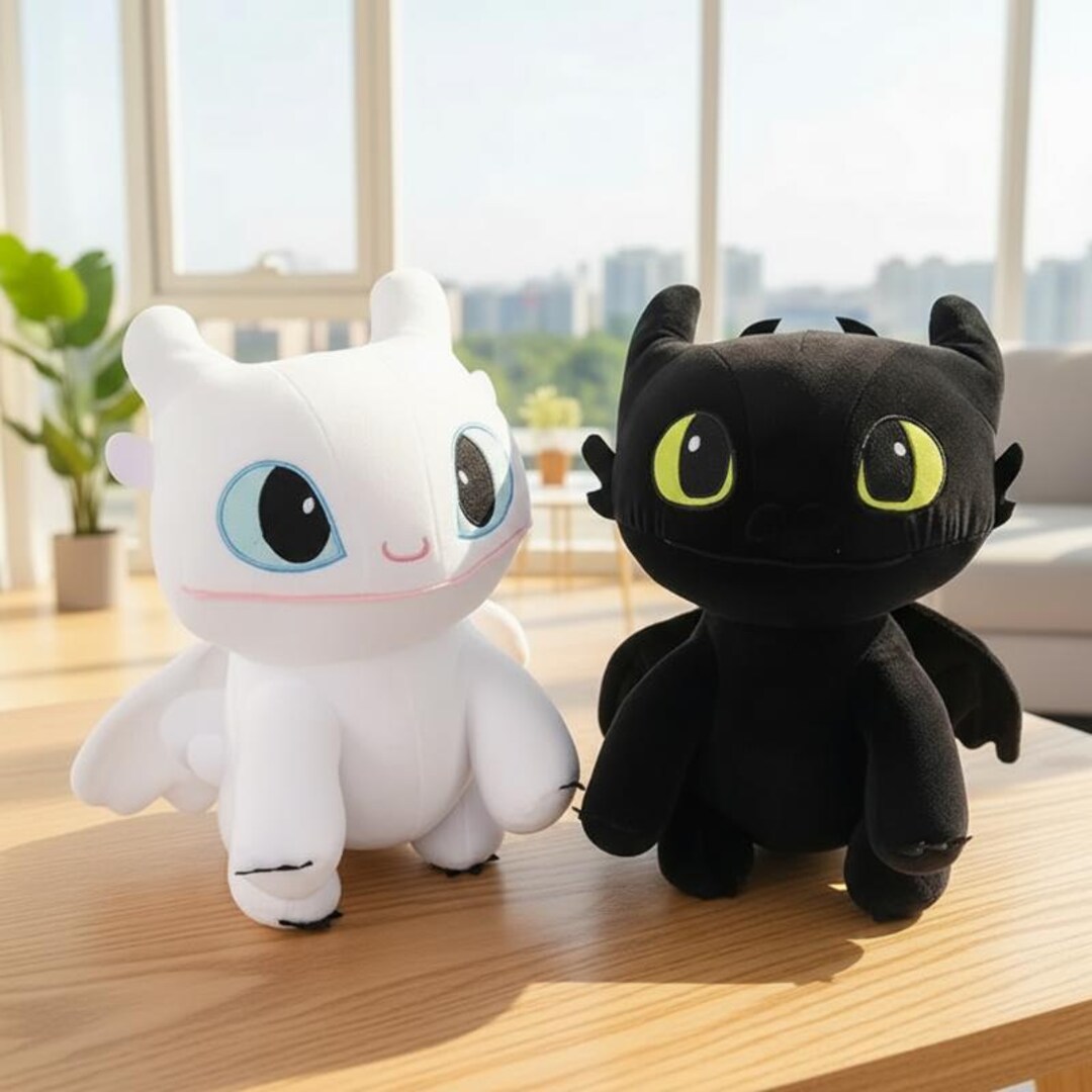 30cm Dragon Plush – Cute Black & White Stuffed Dragons - Etsy