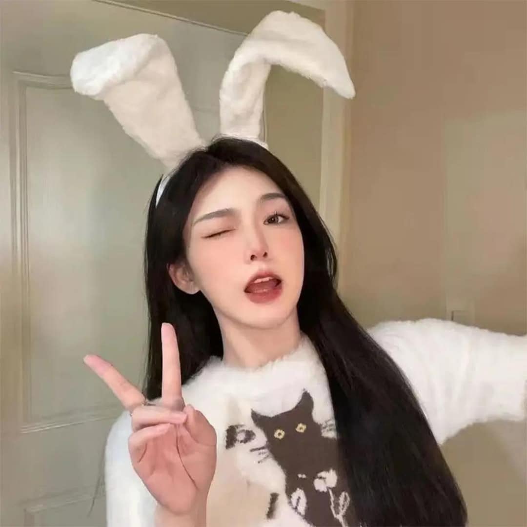 Fluffy Bunny Ear Headband – Long Furry Rabbit Ears, Cosplay Accessory ...