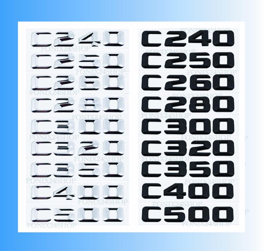 Mercedes Letters C-class Emblem C32 - C65 C160 C180 C200 - C300 - C500 ...