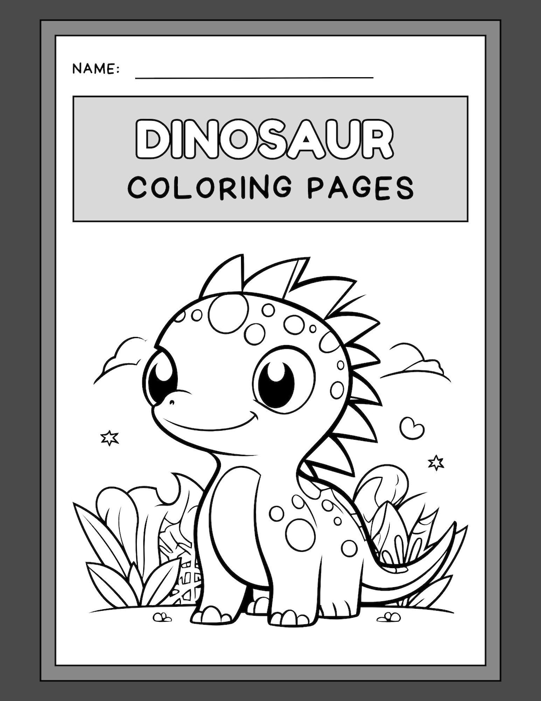 Printable Dinosaur Coloring Book for Kids – 7 Fun Pages – Preschool ...