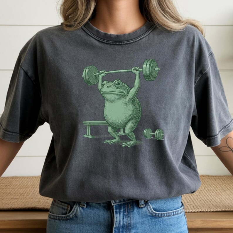 Funny Gym Png, Unhinged Frog Png, Sarcastic Weightlifting Png, Workout ...