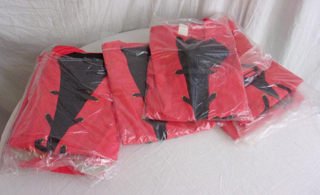 Vintage 1960s Blouses Wholesale Lot Red Lace up Cotton Top With ...