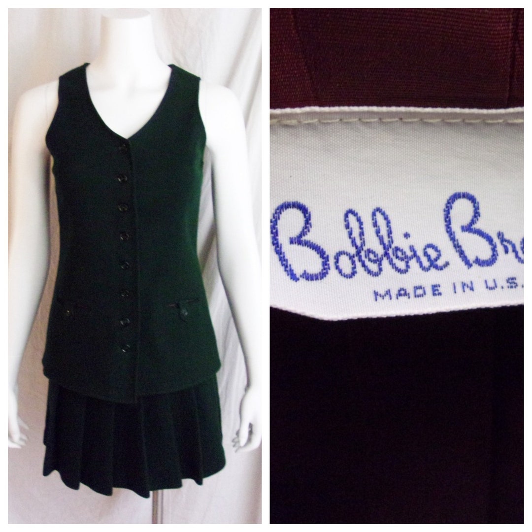 Vintage 1970s Mini Skirt and Long Vest Wool Set Bobbie Brooks XS - Etsy