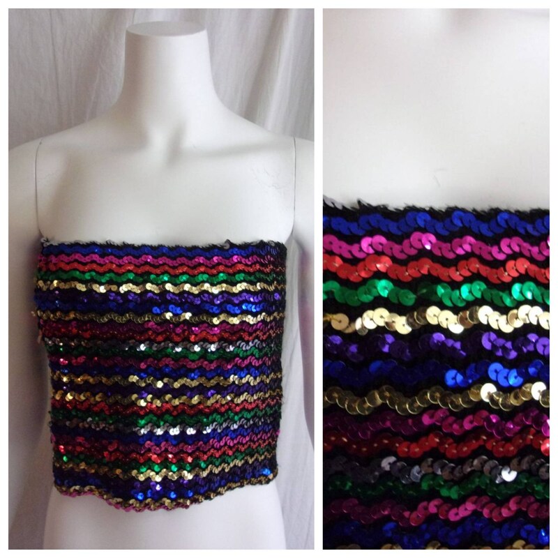 Sequin Tube Top - Etsy