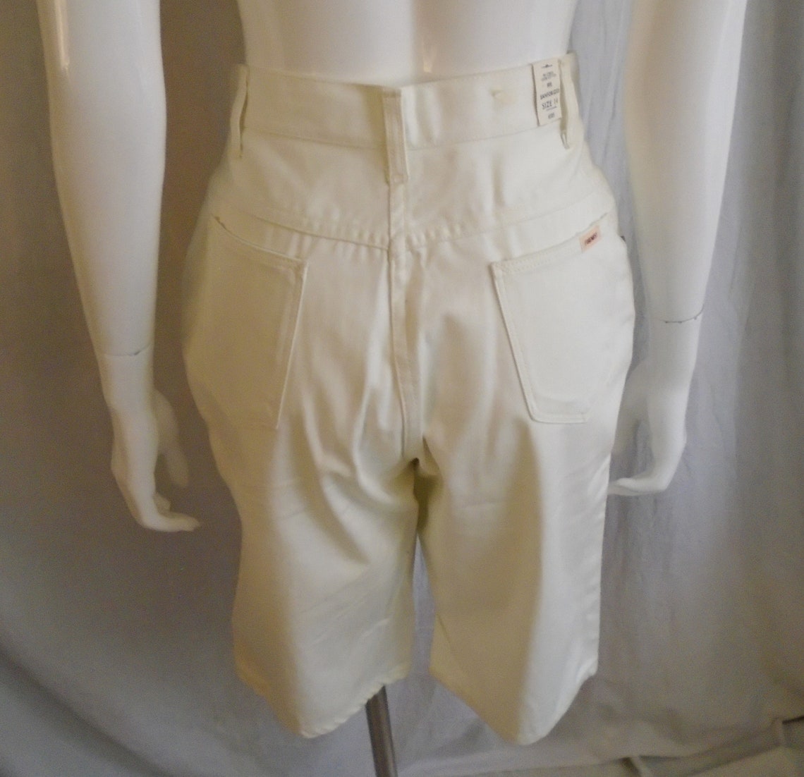 Vintage 1960s Capris Clam Diggers White Cotton Denim NWT Deadstock ...