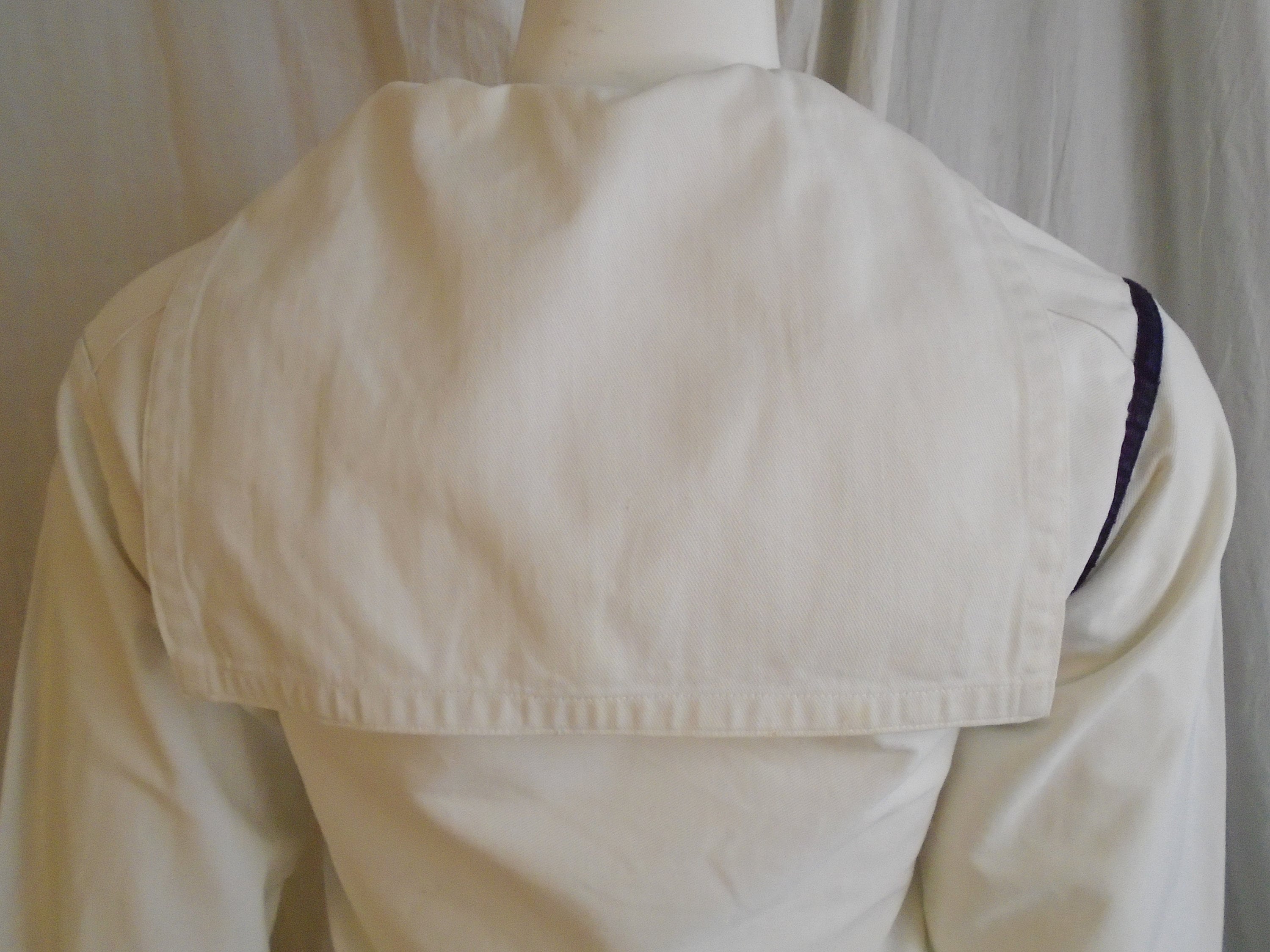 Vintage 1940s Middy Top Mans Naval Uniform White Twill - Etsy Australia