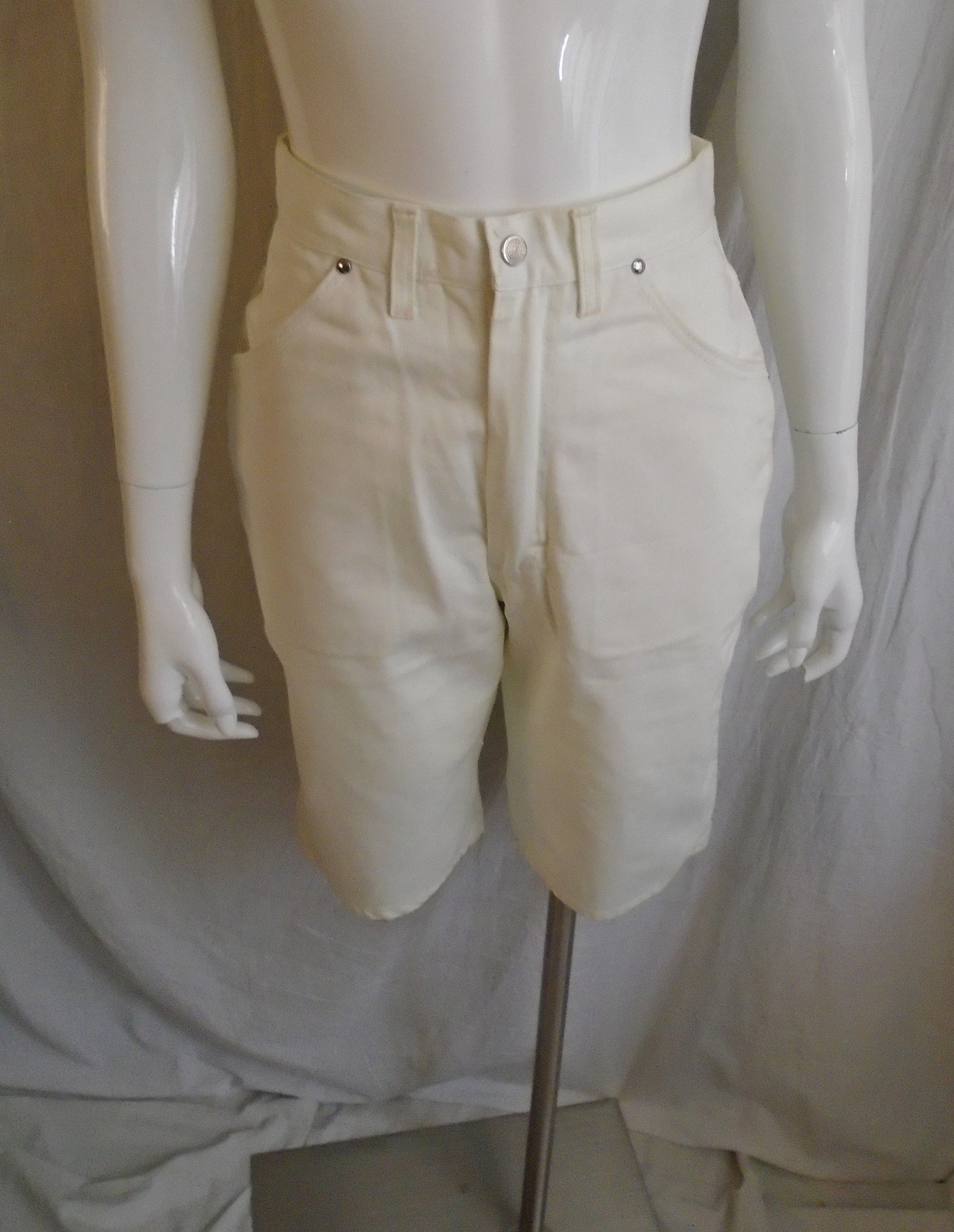 Vintage 1960s Capris Clam Diggers White Cotton Denim NWT | Etsy