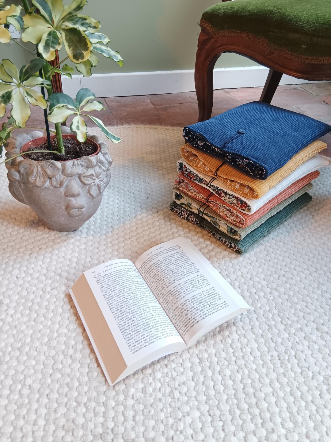 Padded Cotton and Corduroy Book Sleeve for Paperback Books - Etsy