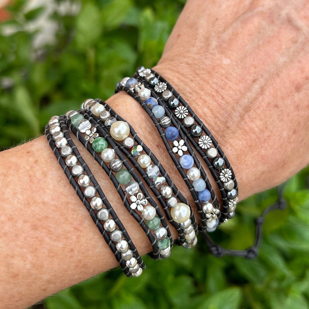 Blue and Green Spiral 5-wrap - Etsy