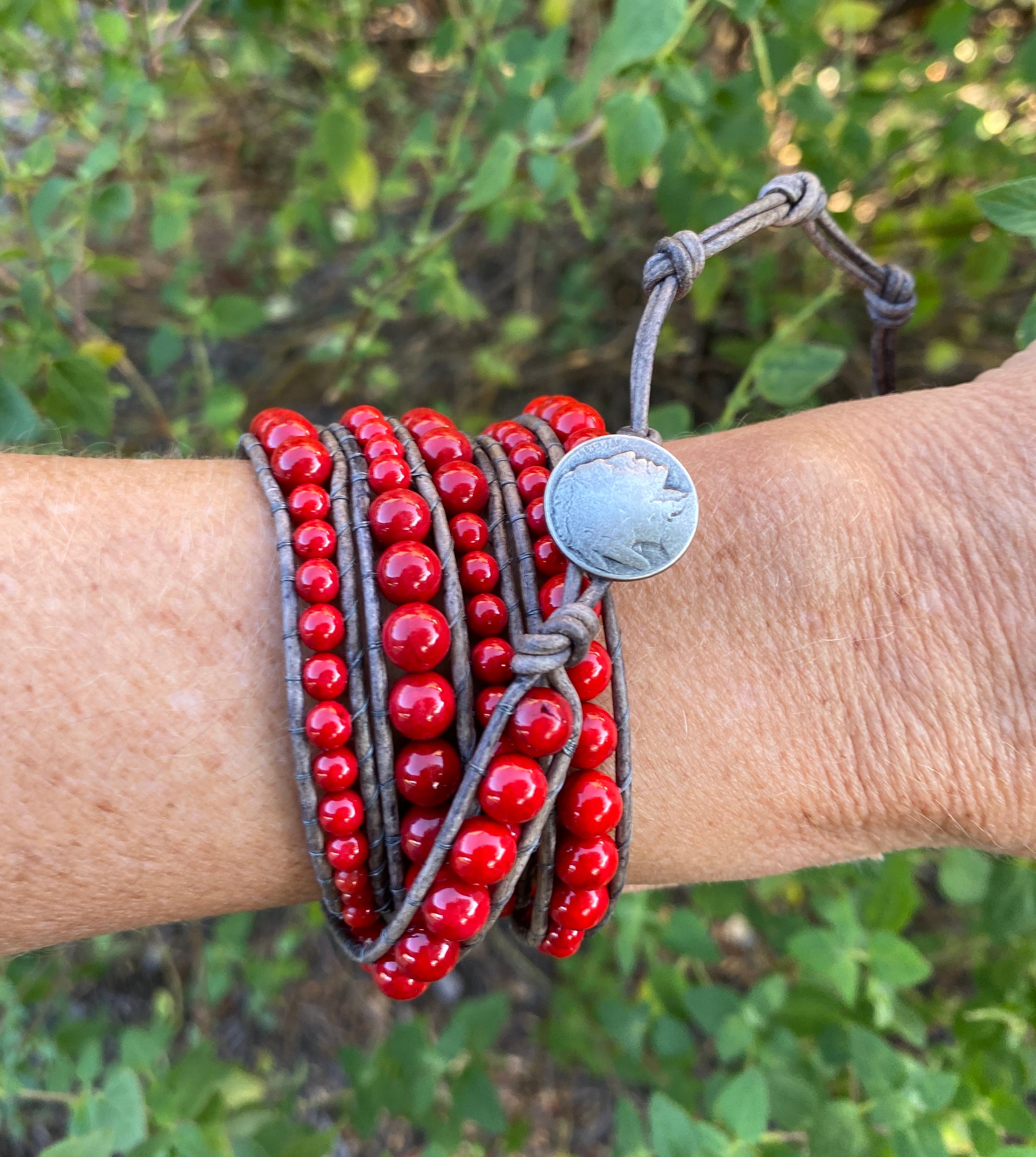 Riverstone & Crystal 5-wrap Bracelet - Etsy