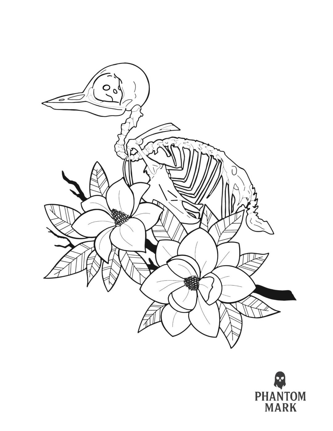 Edgy Gothic Coloring Page | Dark Aesthetic Adult Coloring | PDF ...