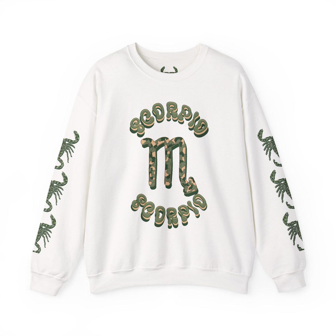 Scorpio Zodiac Sweatshirt - Green Logo - Etsy