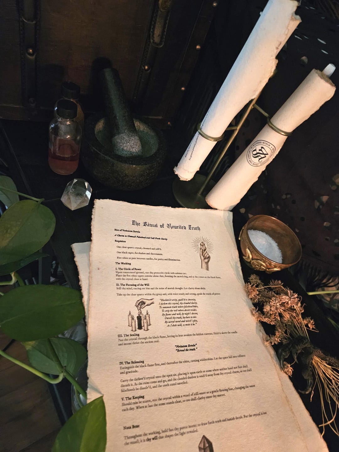 Rare Spell Scroll: Ritual of Unveiled Truth, Scudder Coven Parchment - Etsy