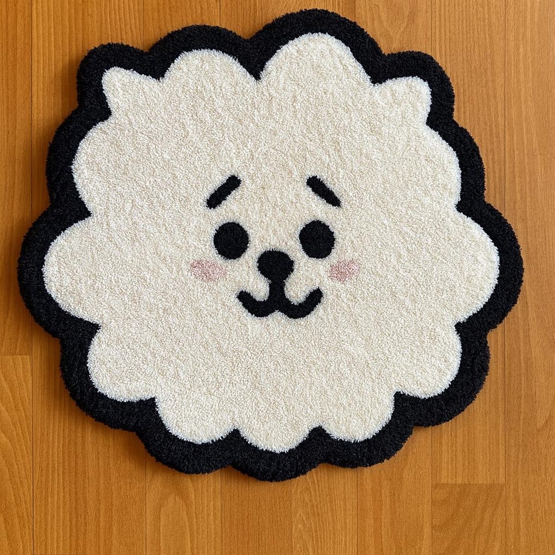 Custom Rug, BTS, K-pop, BT21, RJ, Jin, 100% Handmade, Quality Material ...