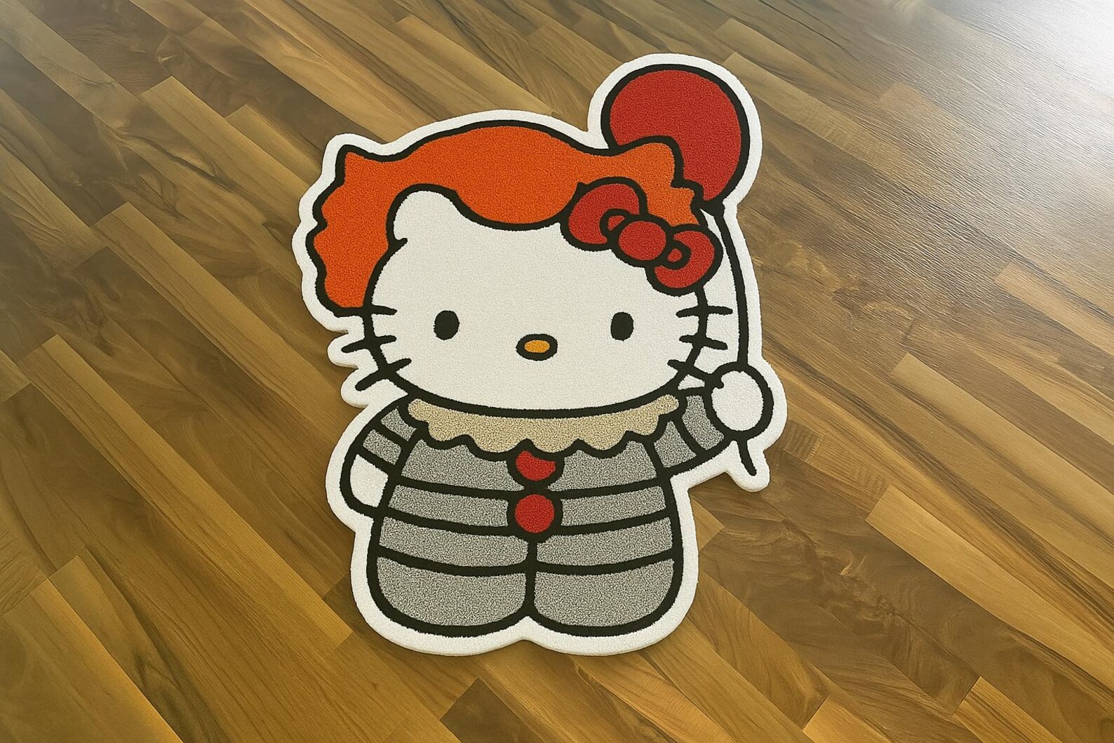 Custom Rug, Hello Kitty Pennywise, IT, ES, Halloween, Sanrio, Horror ...