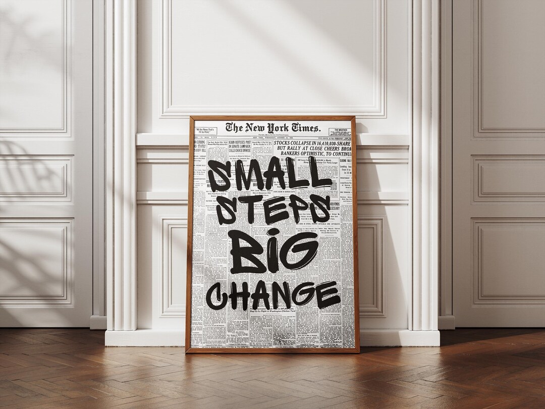 Small Steps Big Change Poster | Motivational Quote Print | Growth ...