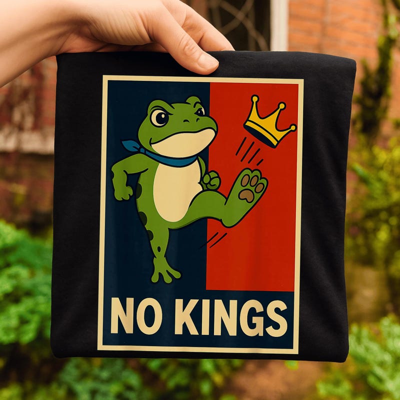 No Kings Frog Poster - Etsy UK