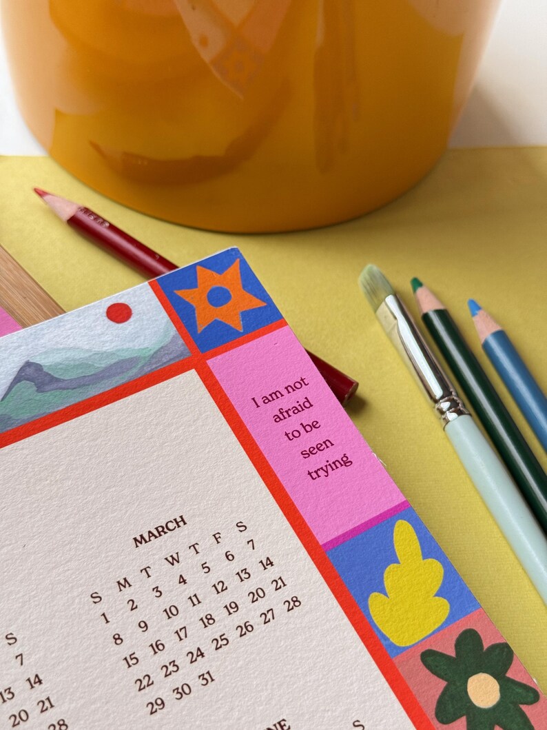 2026 Illustrated Wall Calendar | Hand-painted Mindful Calendar With ...