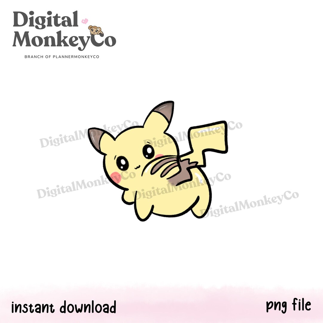 Cheeky Pika PNG | Hand-drawn Art Clipart | Trendy Digital Stickers - Etsy