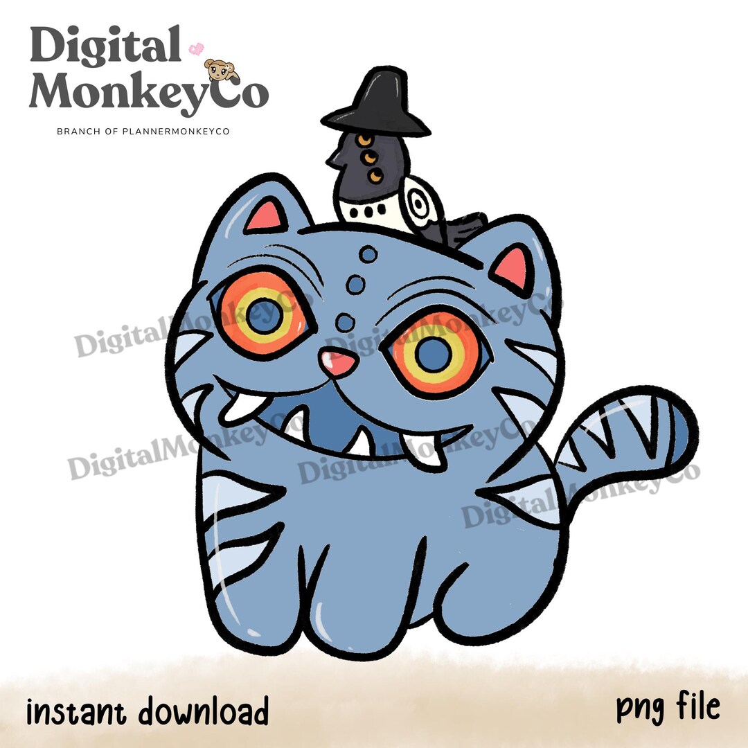 Derpy Tiger PNG Clipart | Hand-drawn Digital Sticker - Etsy