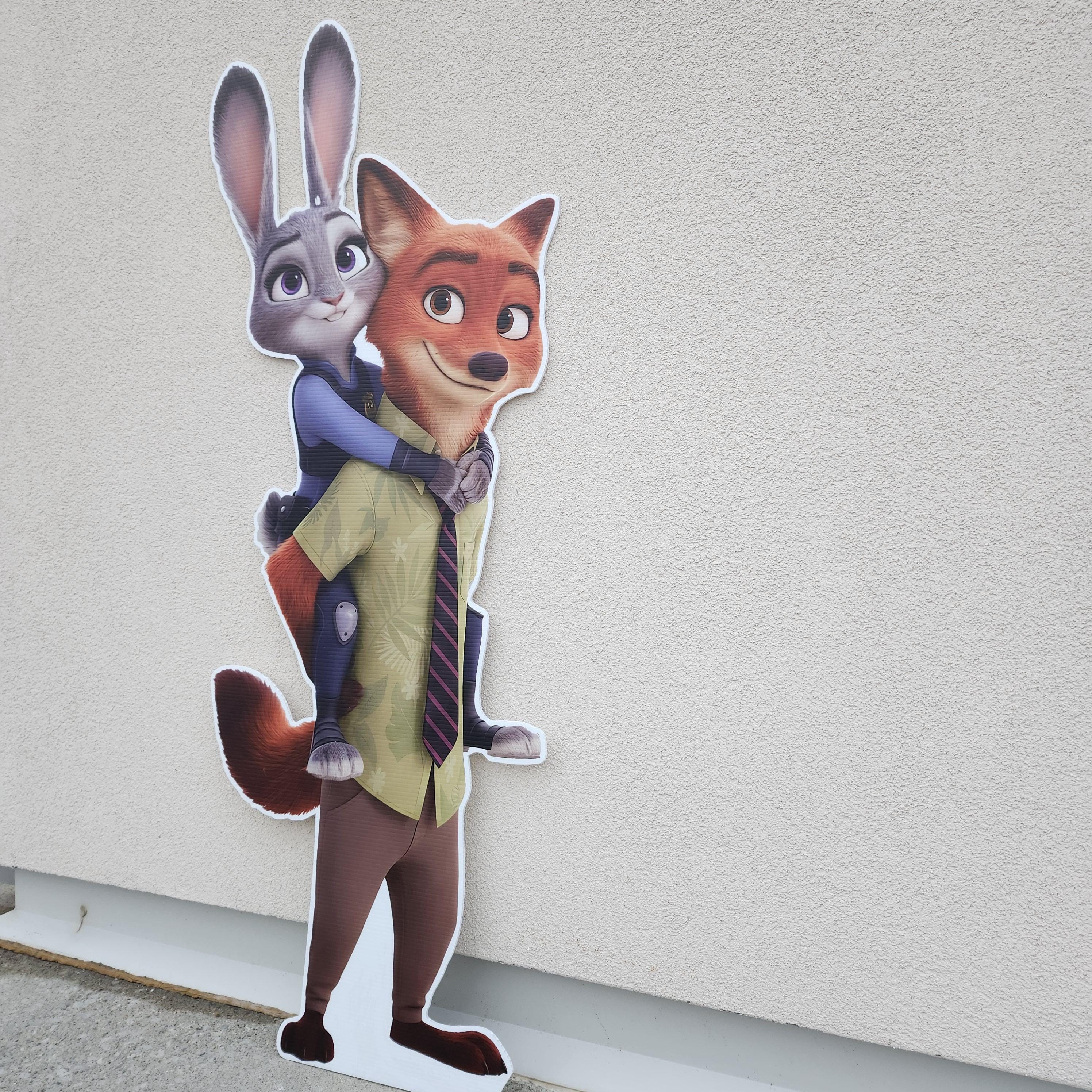 Zootopia Standee | Zootopia Party Decor | Nick Judy Birthday Cutout ...