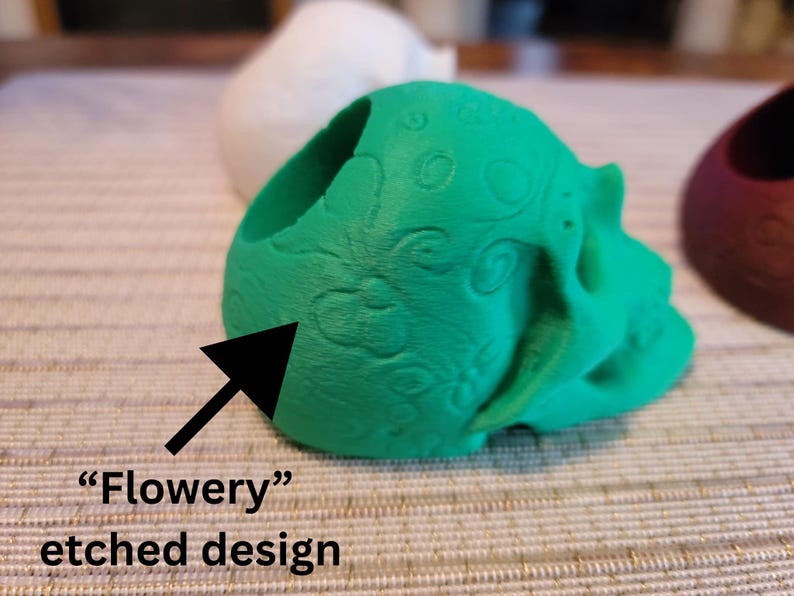 Nail Polish Holder - 3D Printed Skull - Professional 45 Degree Polish ...