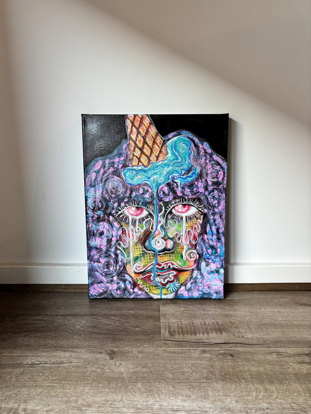Melting Moment — Original Acrylic Portrait Painting on Deep Canvas ...