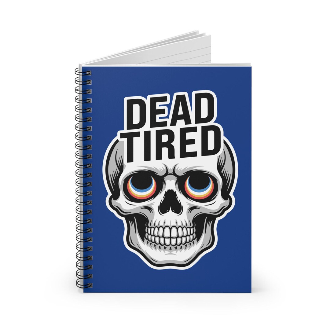Dead Tired Skull Spiral Notebook – Comic Style Journal - Etsy