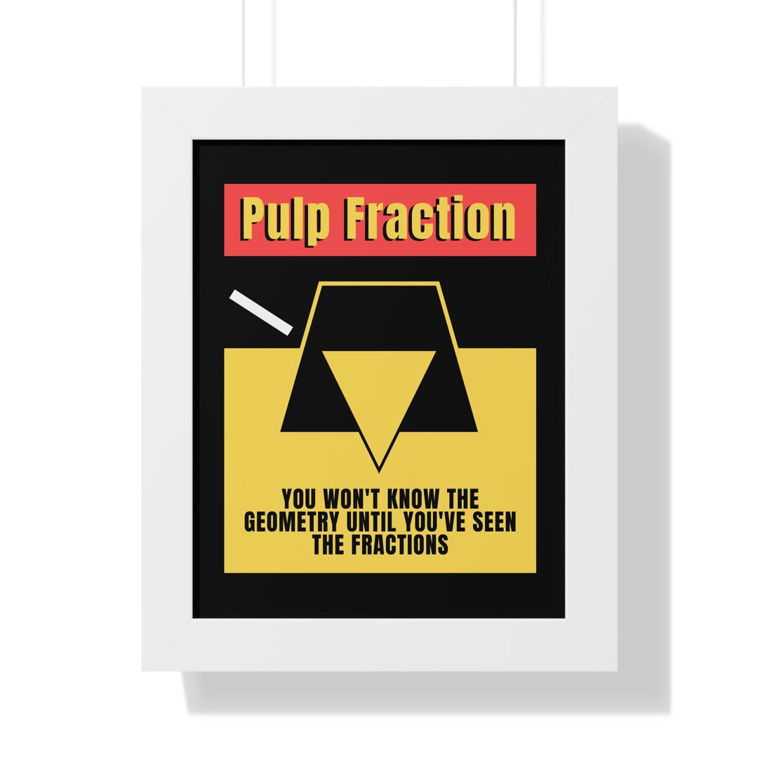 Pulp Fraction Movie Poster - Minimalist Geometry Parody Print - Etsy