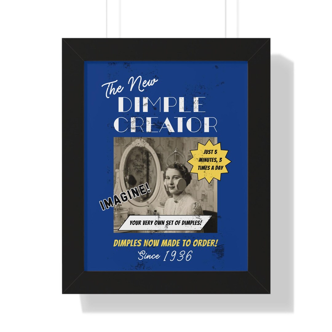 Dimple Maker Advertisement: Vintage Framed Poster (retro Wall Art) - Etsy