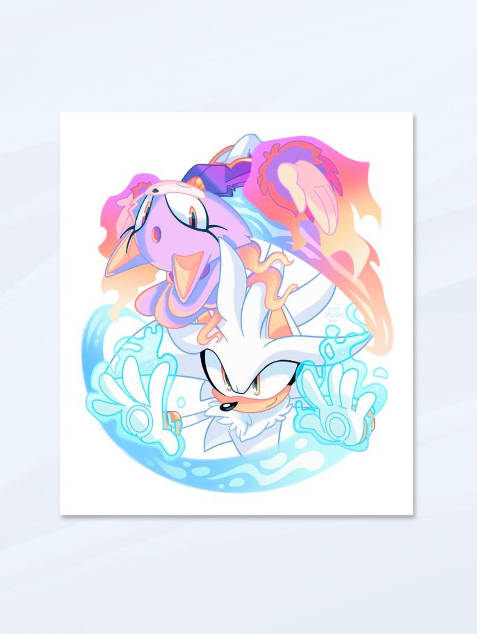 Silver and Blaze Mini Print - Etsy