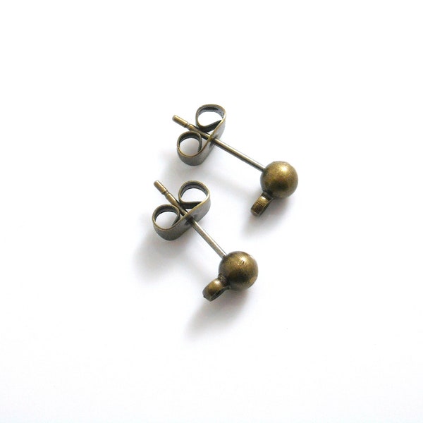 Antique Bronze Stud - Etsy