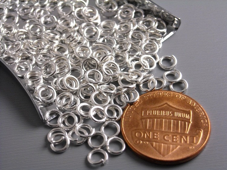 Open Cut Jump Rings, Silver Plated, 4mm, 20 Gauge - 100 Pieces - Etsy