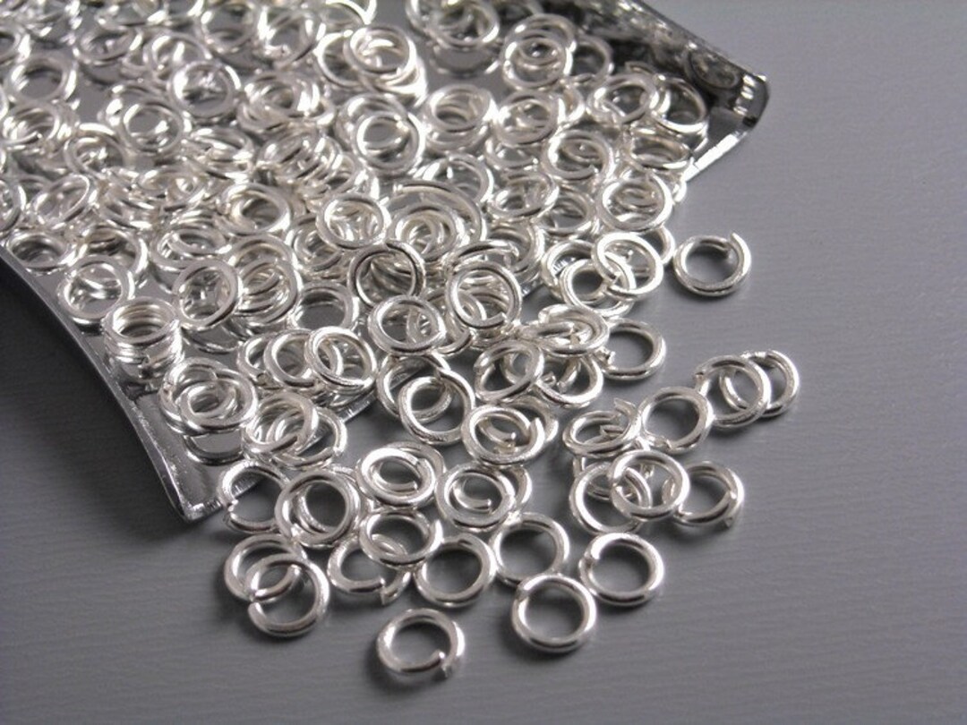 Open Cut Jump Rings, Silver Plated, 4mm, 20 Gauge - 100 Pieces - Etsy