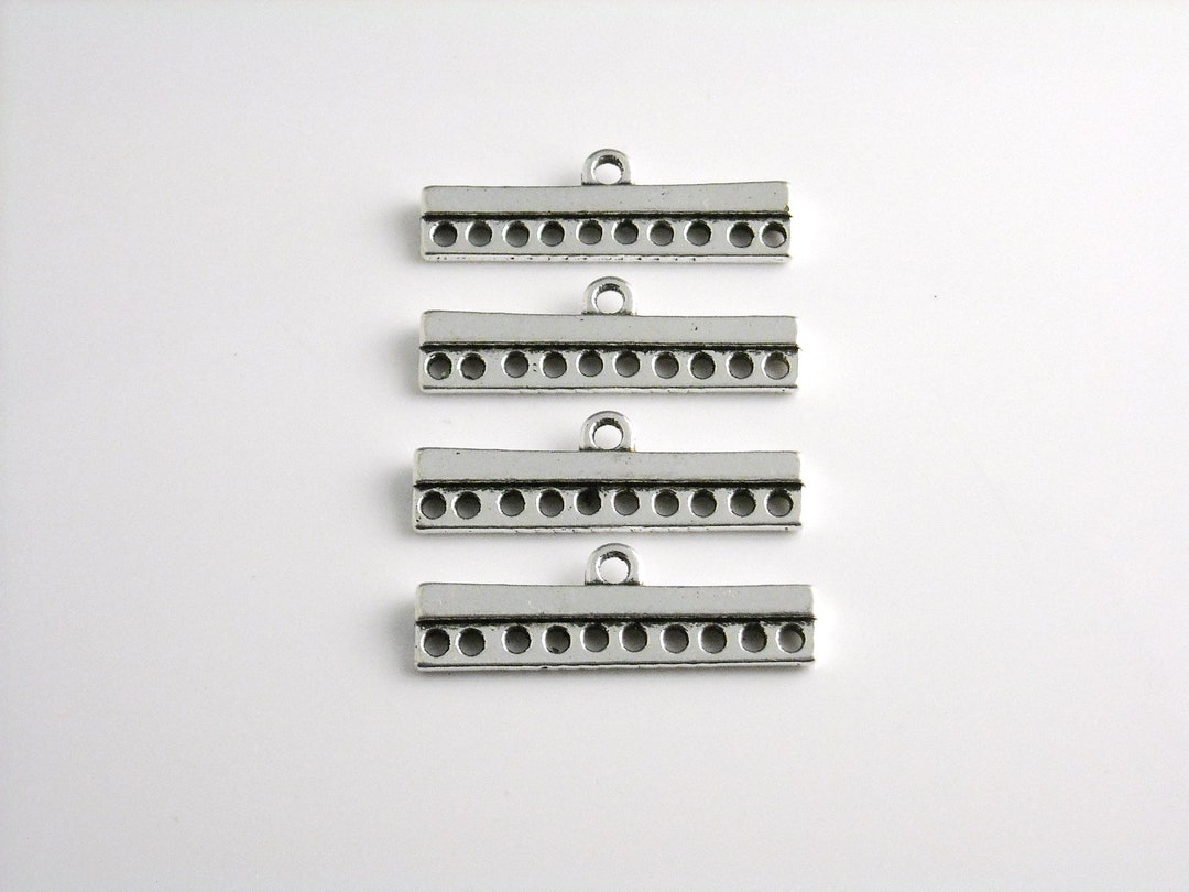 Ten Strand Separator Bar Connectors, Antique Silver Plated, 28mmx9mm 6 ...
