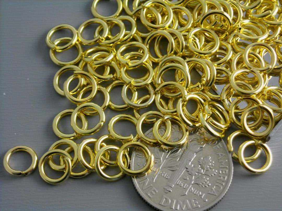 Sturdy Open Cut Gold Jump Rings Gold Tone Plated 6mm 20 - Etsy
