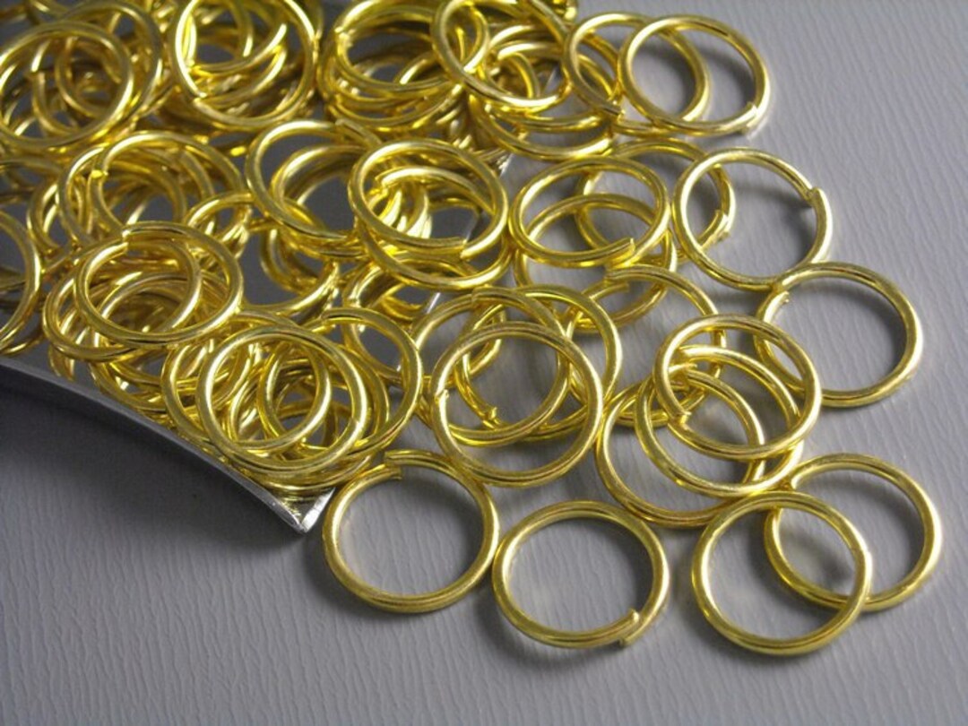 14k Gold Plated Jump Rings, 10mm 50 Pieces - Etsy