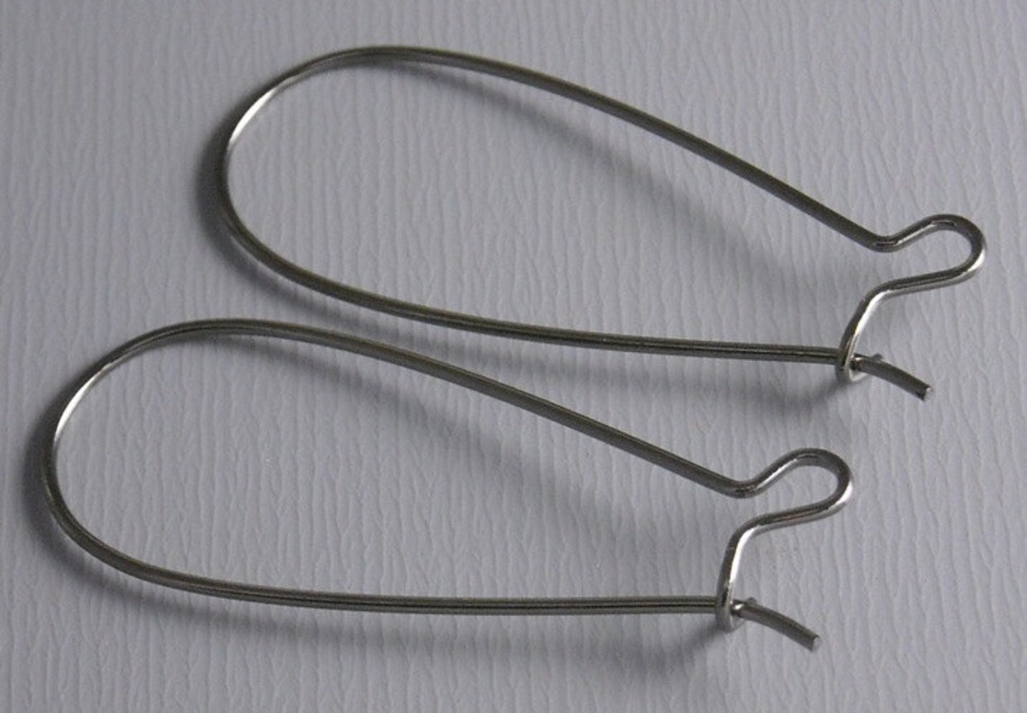 Kidney Hoop Earrings, Gunmetal Plated, 33mm, 21 Gauge - 30 Pieces - Etsy
