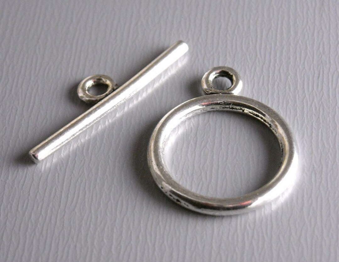 T-bar Toggle Clasps, Antique Silver Plated, 15mm - 10 Sets (20 Pcs) - Etsy