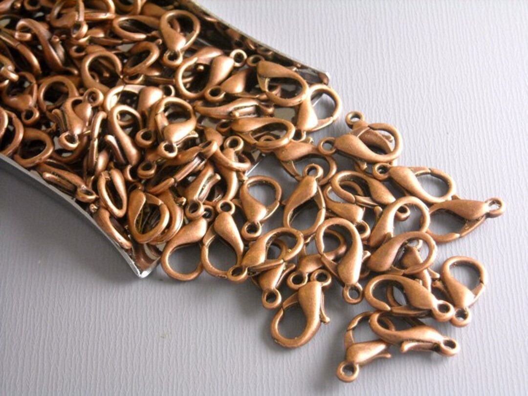Small Copper Lobster Claw Clasps, Antique Copper Plated, 12mmx6mm 10 ...